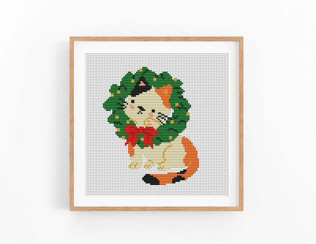 Cross Stitch Pattern Christmas Cats. Holiday Cross Stitch PDF. Merry ...