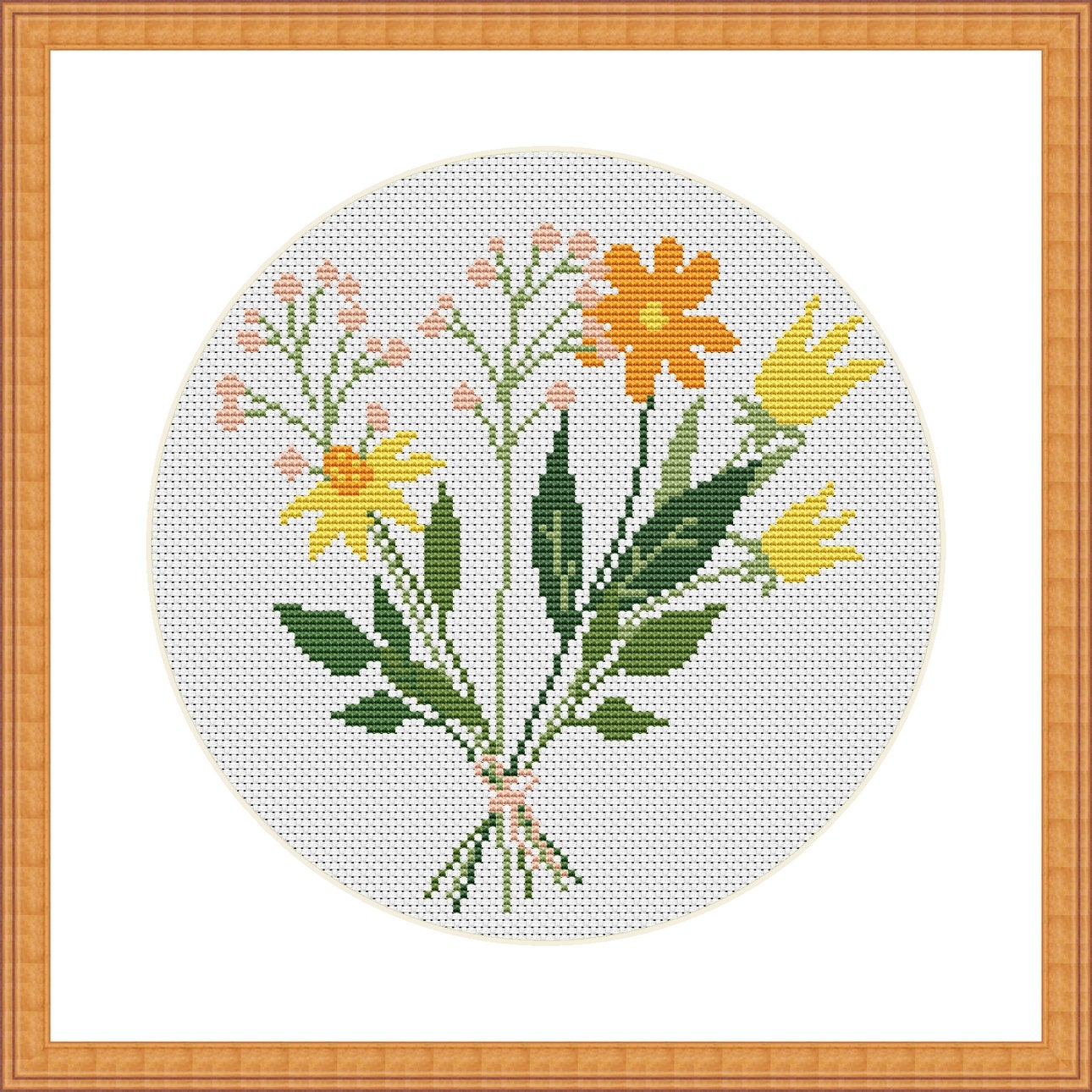 Cross Stitch Pattern Floral Bouquet. Small Flowers Counted - Etsy