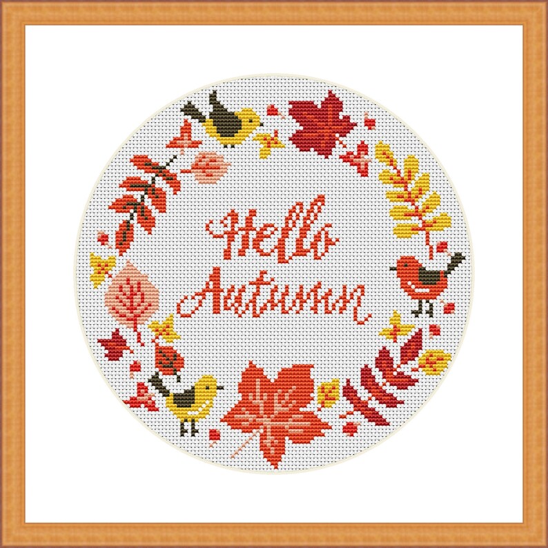 Autumn Cross Stitch Pattern, Halloween, Fall Cross Stitch PDF ...