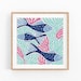 Set of 6 Modern Ocean Water Sea Cross Stitch Patterns, Abstract Nature ...