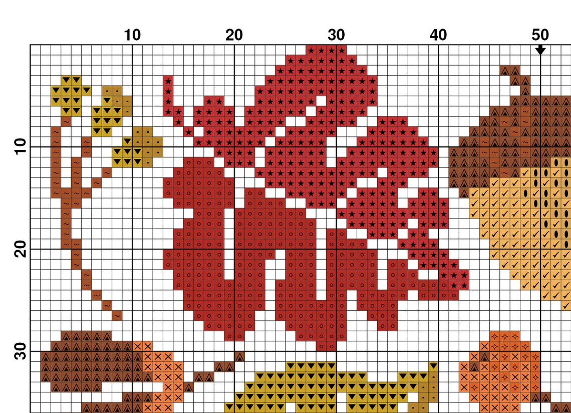 Fall Cross Stitch Pattern, Halloween, Fall Cross Stitch PDF ...