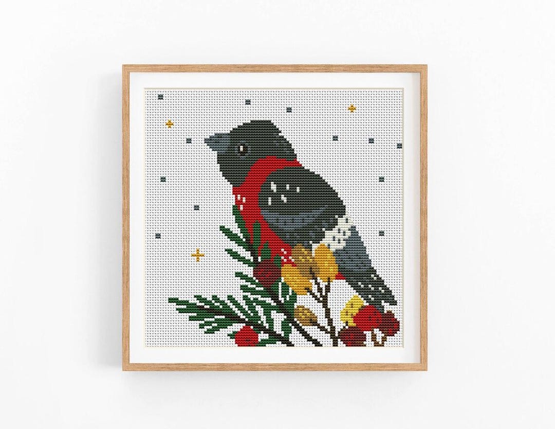 Merry Christmas Cross Stitch Pattern, Modern X-stitch Pattern ...