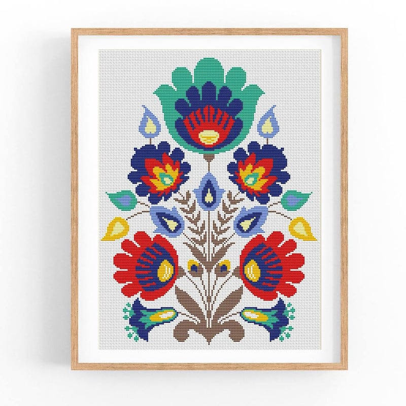 Folk Art Cross Stitch - Etsy