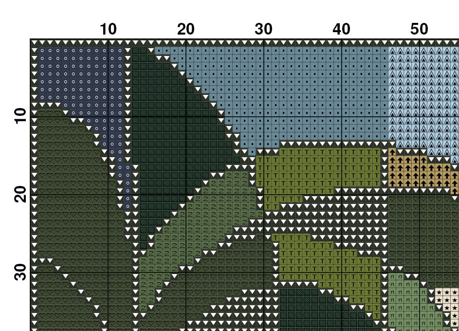 Abstract Cross Stitch Pattern, Love Modern X-stitch Pattern, Concept ...