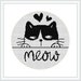 Meow Black Cat.modern Cross Stitch Pattern.counted Cross Stitch Chart ...