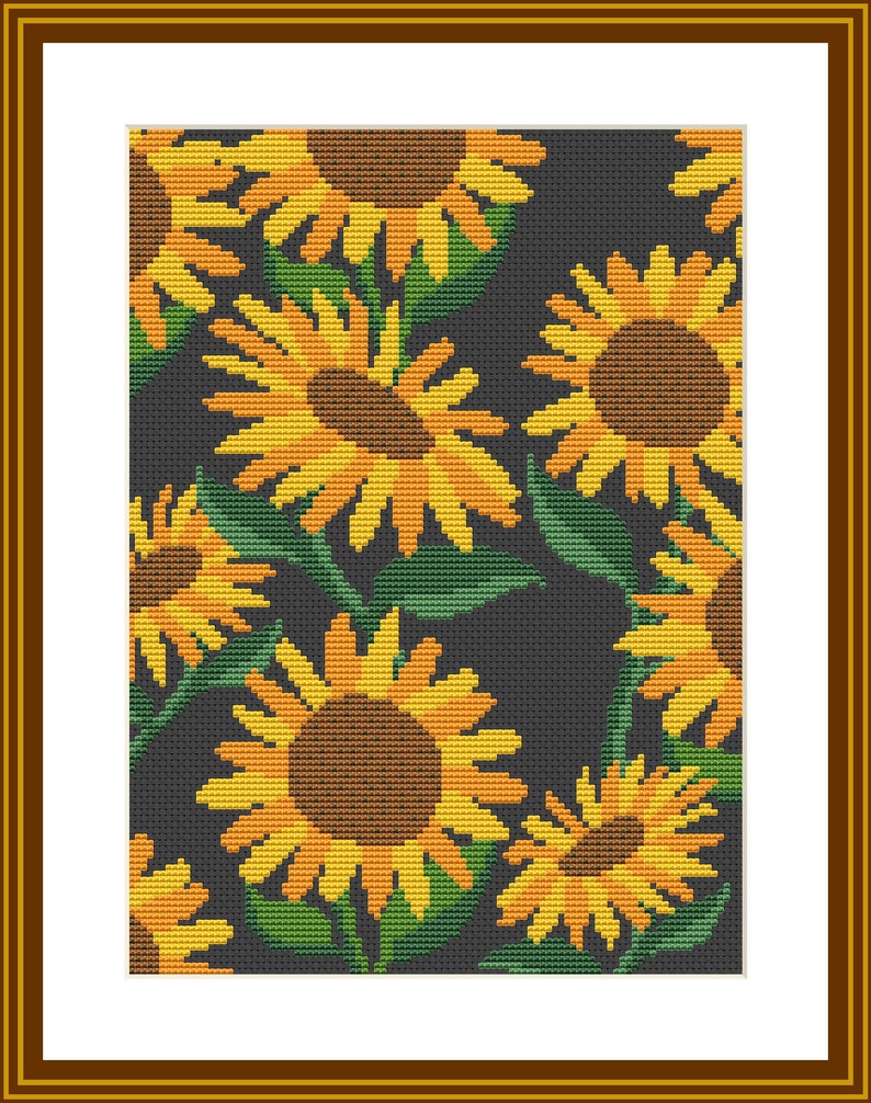 Cross Stitch Pattern. Sunflower. Summer Flower. Counted Cross - Etsy