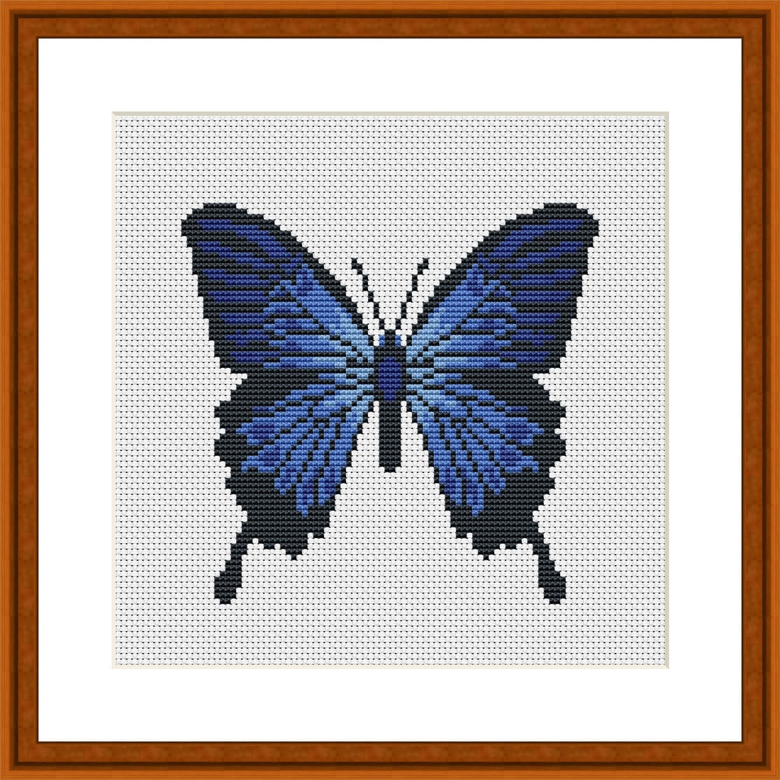 Cross Stitch Pattern Blue Butterfly Insect Nature Cross | Etsy
