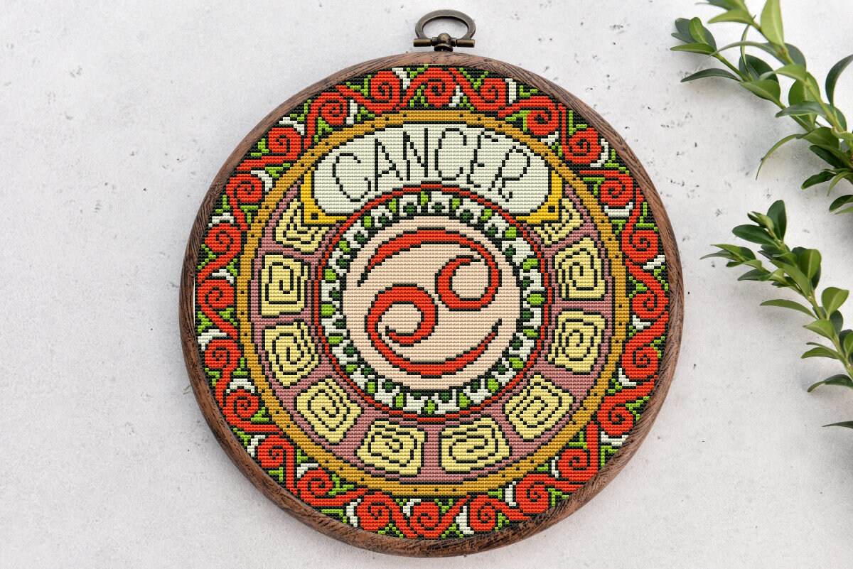 Modern Cross Stitch Pattern. Cancer. Zodiac Sign. Counted - Etsy