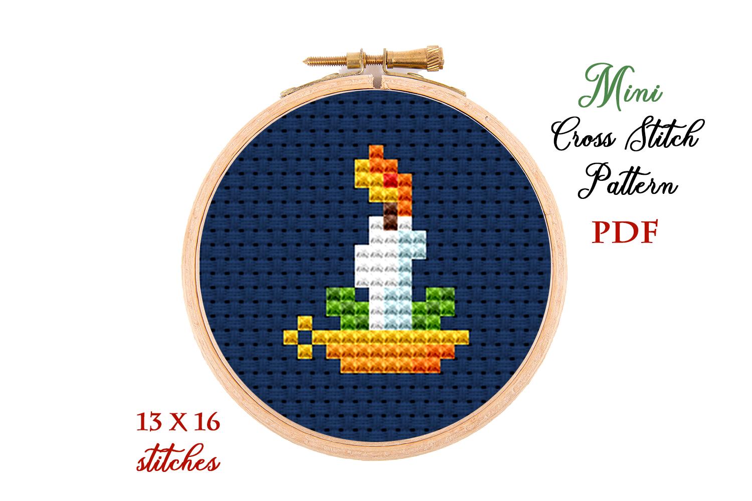 Bundle Mini Christmas 9 Cross Stitch Patterns, Small Counted Cross ...