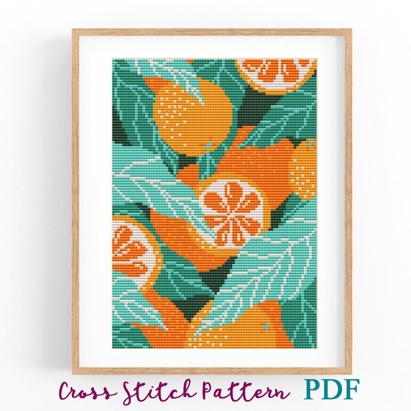 Citrus Cross Stitch - Etsy