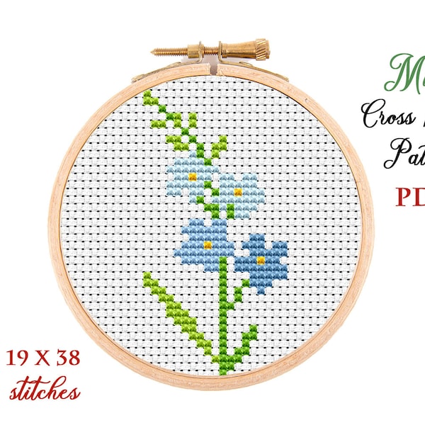 Cross Stitch Flower Pattern - Etsy