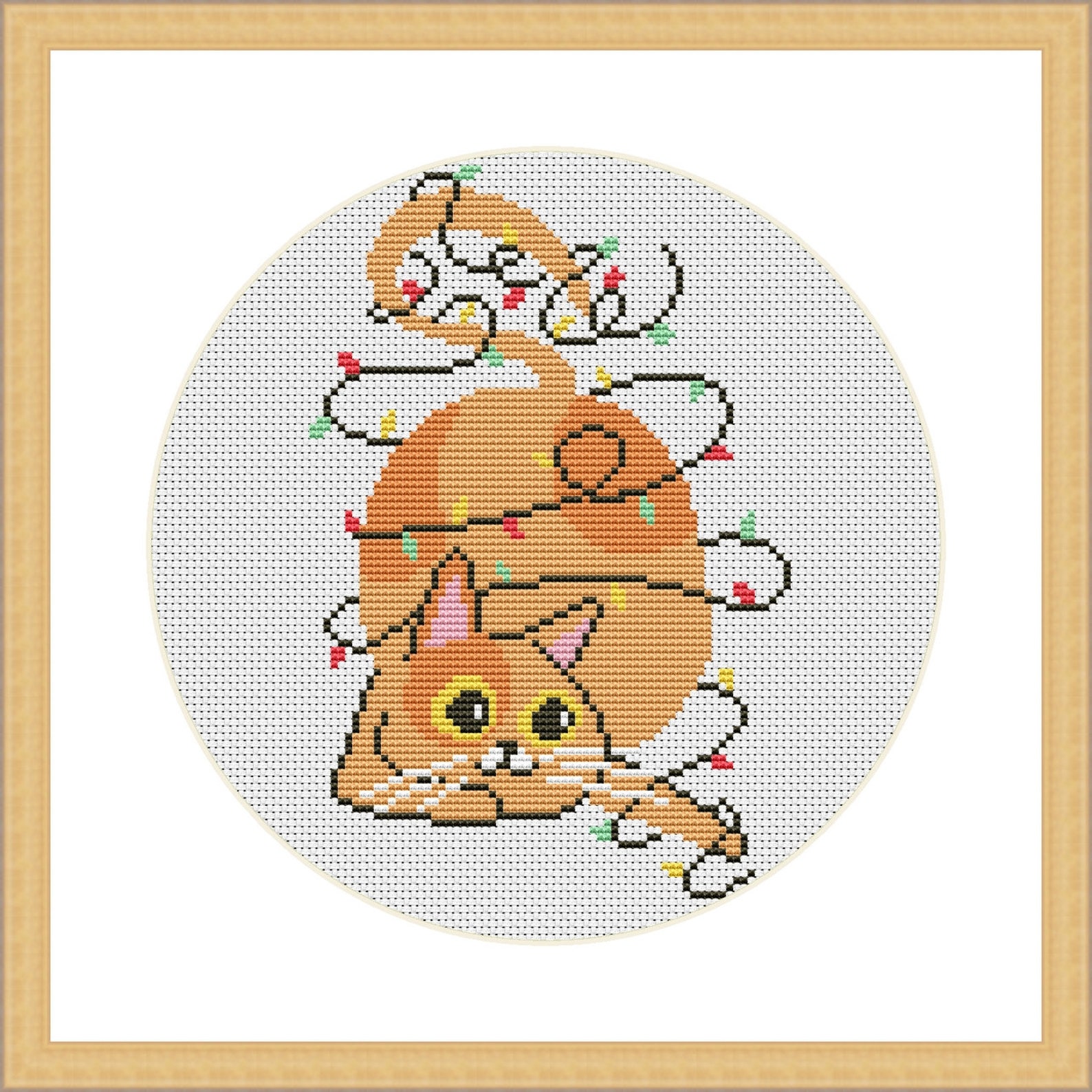 Cross Stitch Pattern Christmas Cat. Catmas Cross Stitch PDF. - Etsy