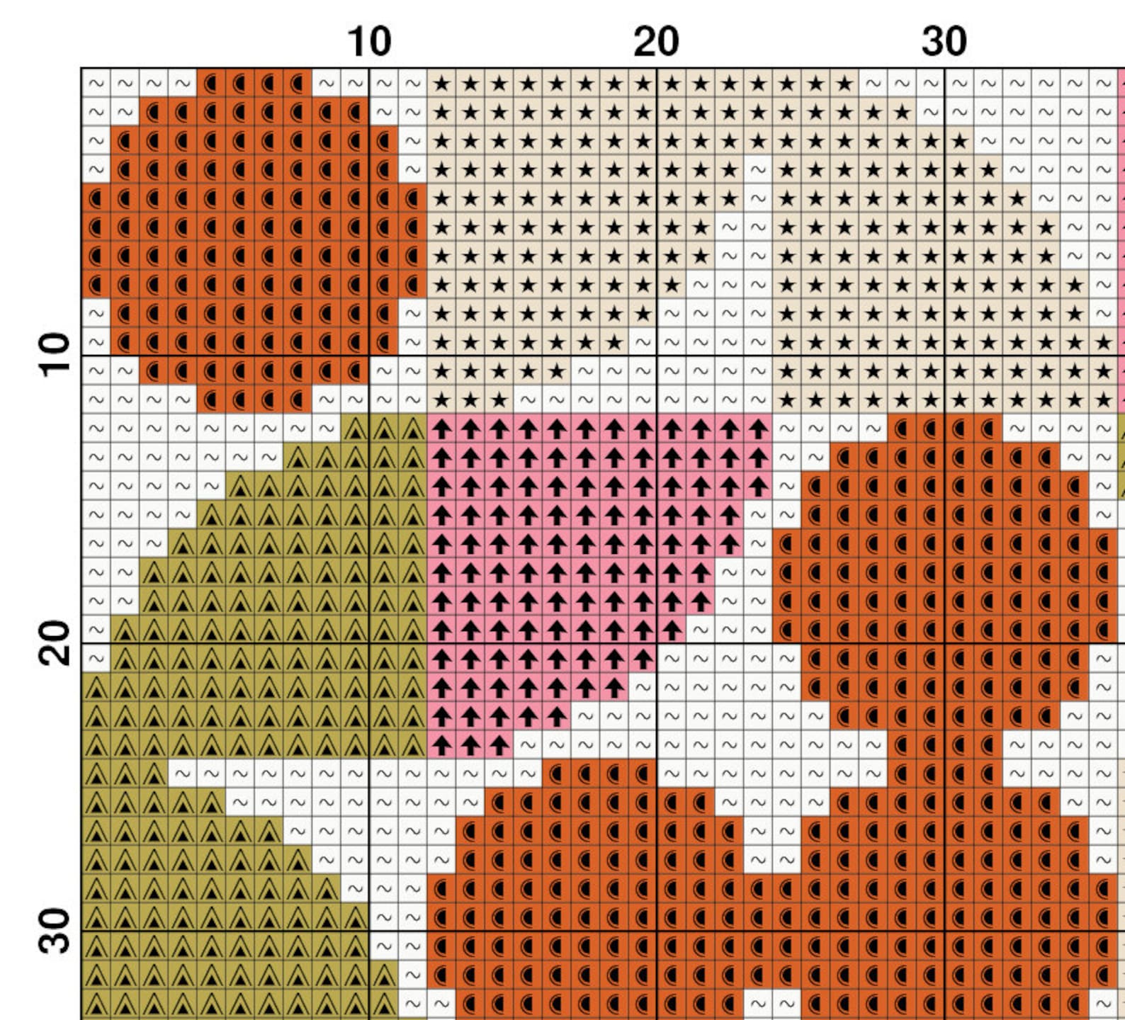 Abstract Cross Stitch Pattern Modern X-stitch Pattern Art | Etsy
