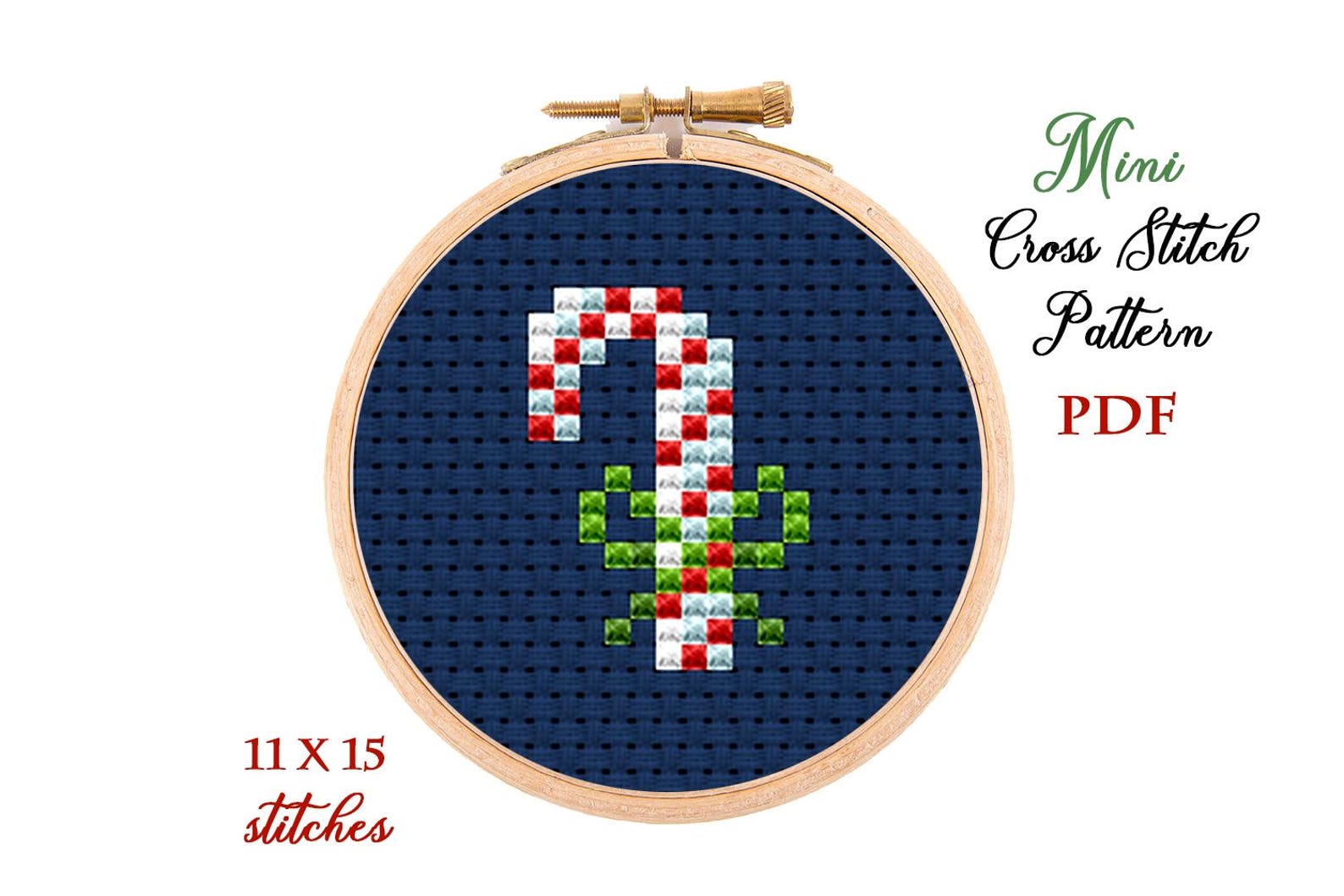 Bundle Mini Christmas 9 Cross Stitch Patterns, Small Counted Cross ...