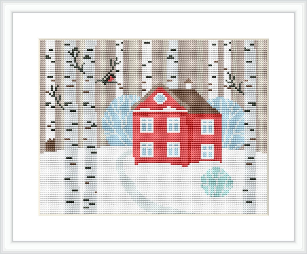 Winter Landscape Cross Stitch Pattern Snowy Forest Christmas | Etsy