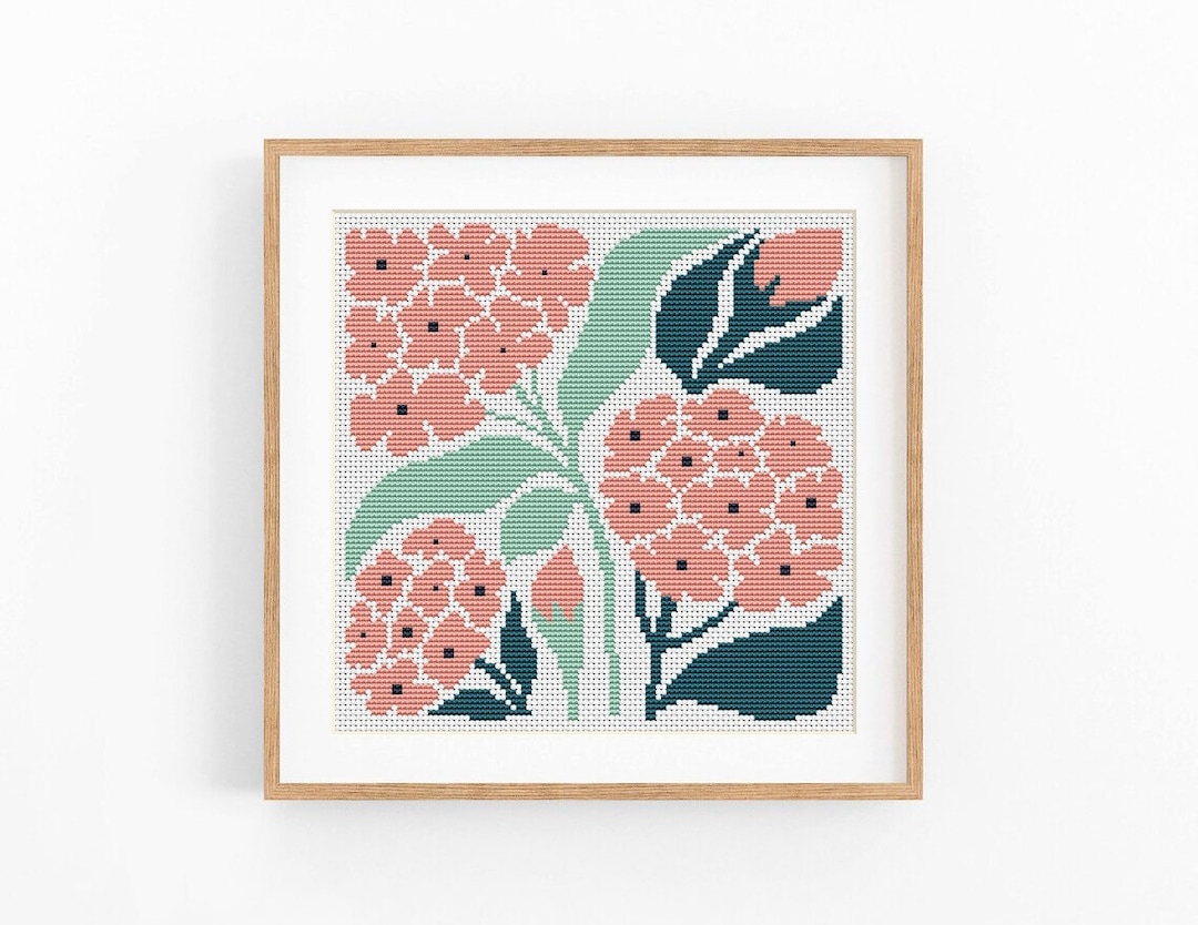 Cross Stitch Pattern Modern Floral Abstract Modern Flowers - Etsy