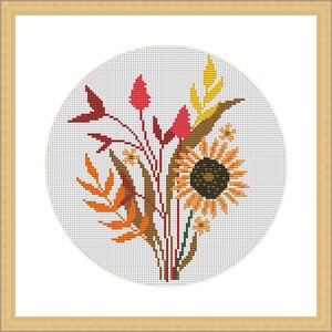 Fall Cross Stitch Pattern, Autumn Bouquet Design, Fall Cross Stitch PDF ...