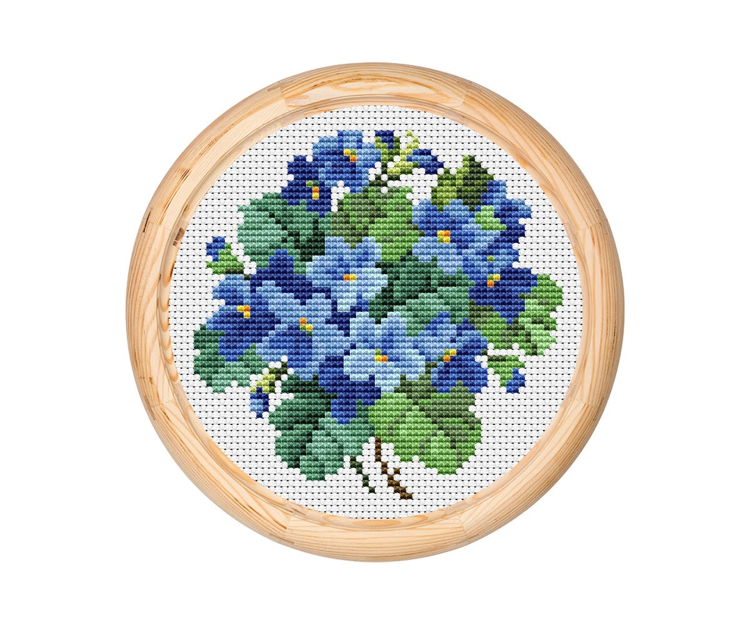 Vintage Flowers Cross Stitch Pattern, Antique Cross Stitch Design, Mini ...