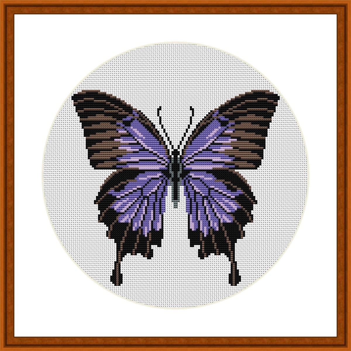 Butterfly Cross Stitch Pattern, Flying Insect Nature Cross Stitch, Hoop ...