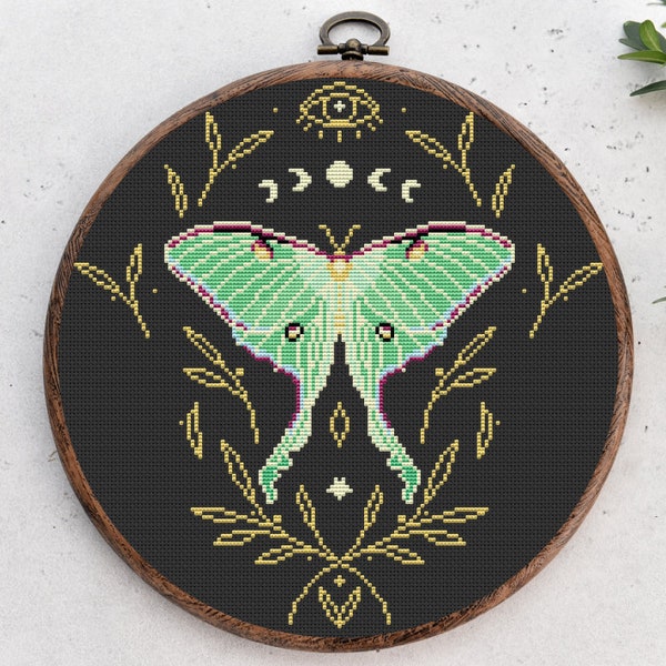 Moth Cross Stitch Pattern - Etsy UK
