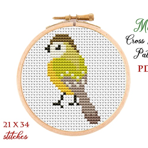 Mini Cross Stitch Pattern. Little Bird. Counted Cross Stitch - Etsy