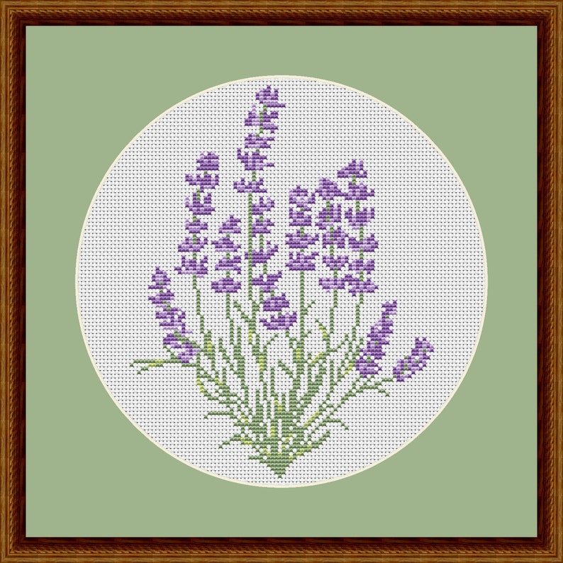 Lavender. Modern Cross Stitch Pattern. Provence Counted Cross - Etsy