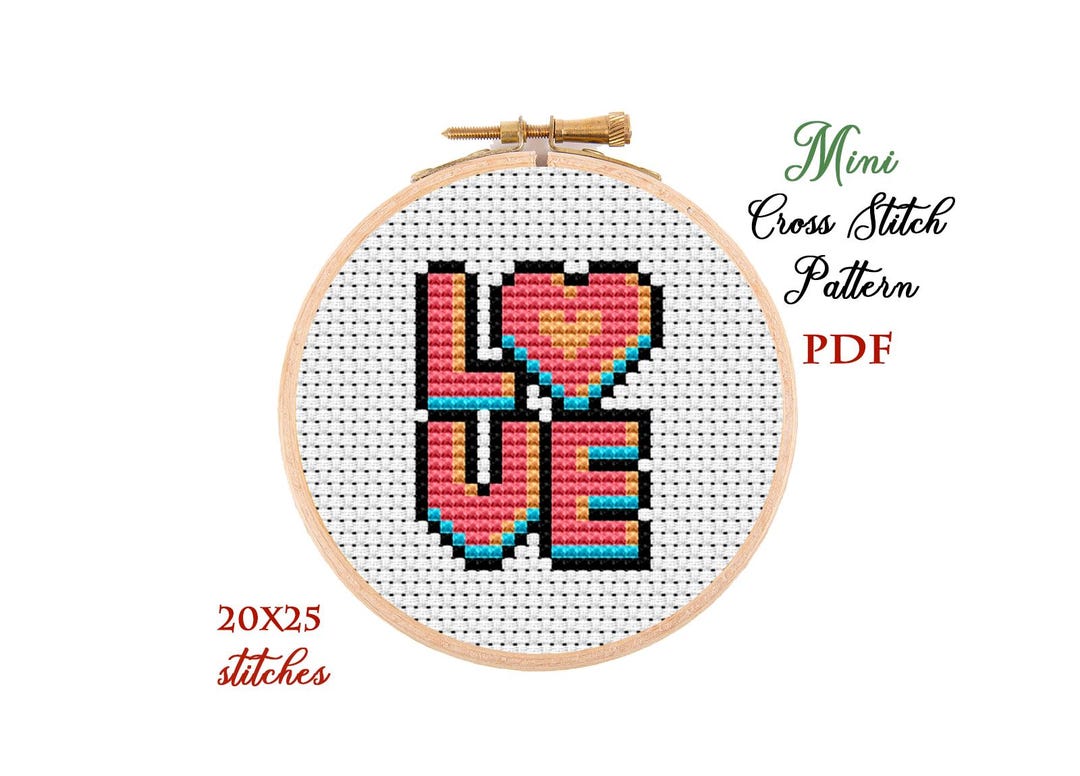 Mini Cross Stitch Pattern. Sunflower. Counted Cross Stitch Chart. Love ...