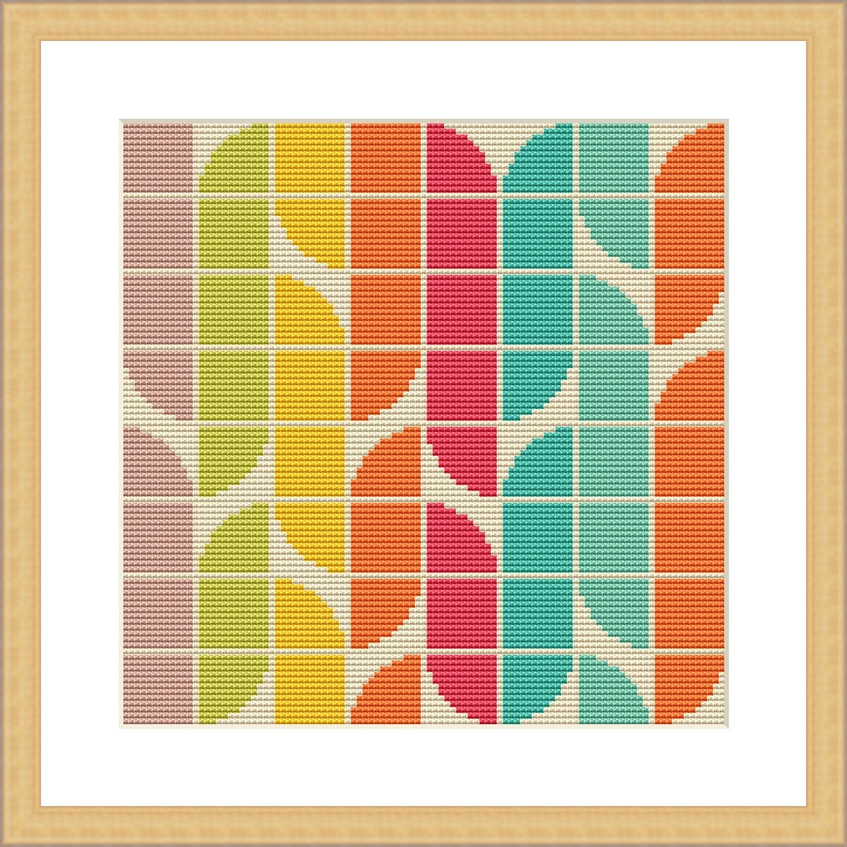 Abstract Cross Stitch Pattern, Modern X-stitch Pattern, Portrait Cross ...