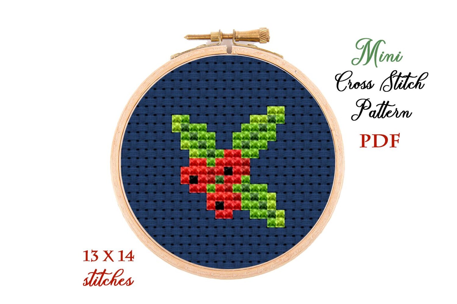Bundle Mini Christmas 9 Cross Stitch Patterns, Small Counted Cross ...