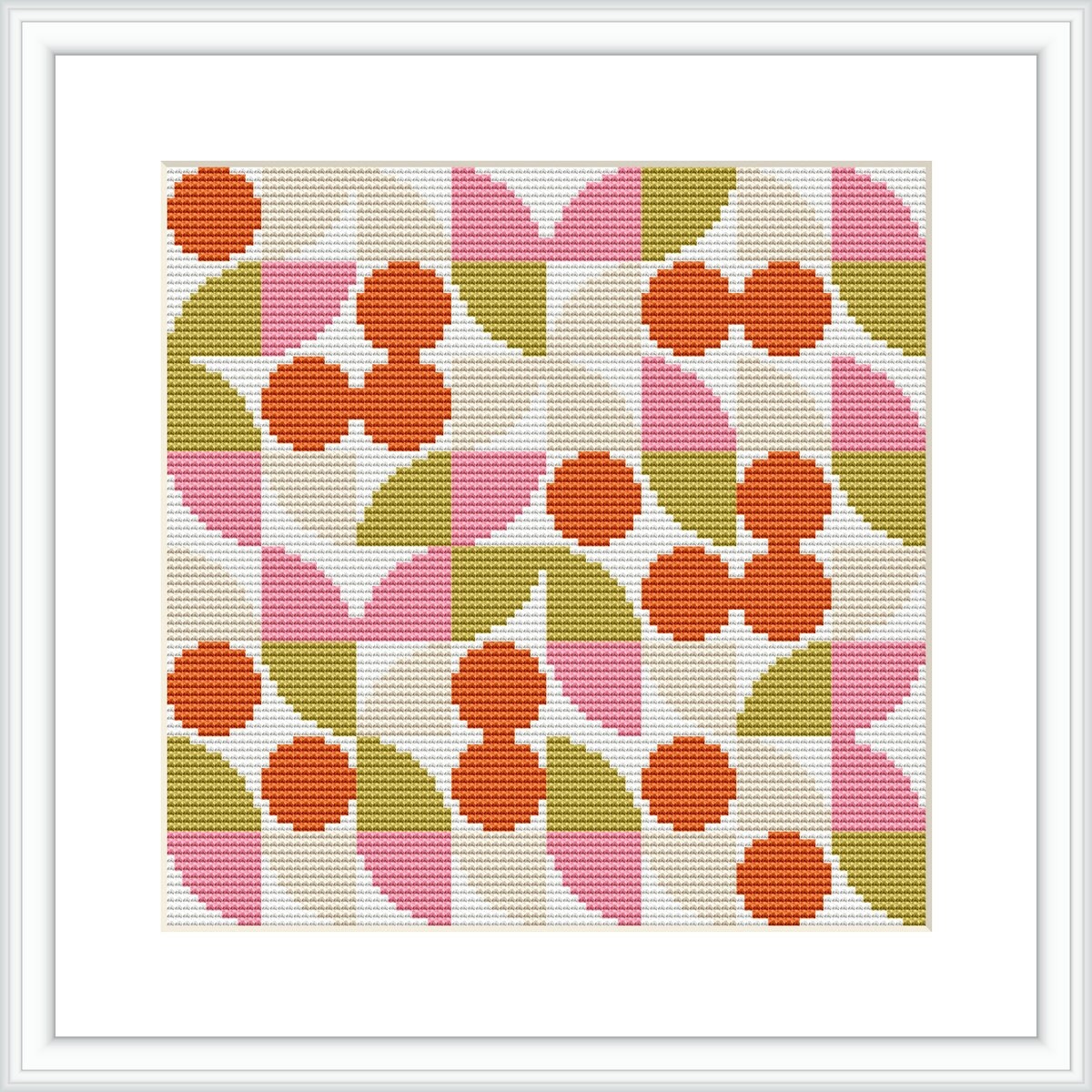 Abstract Cross Stitch Pattern, Modern X-stitch Pattern, Art Deco Cross ...