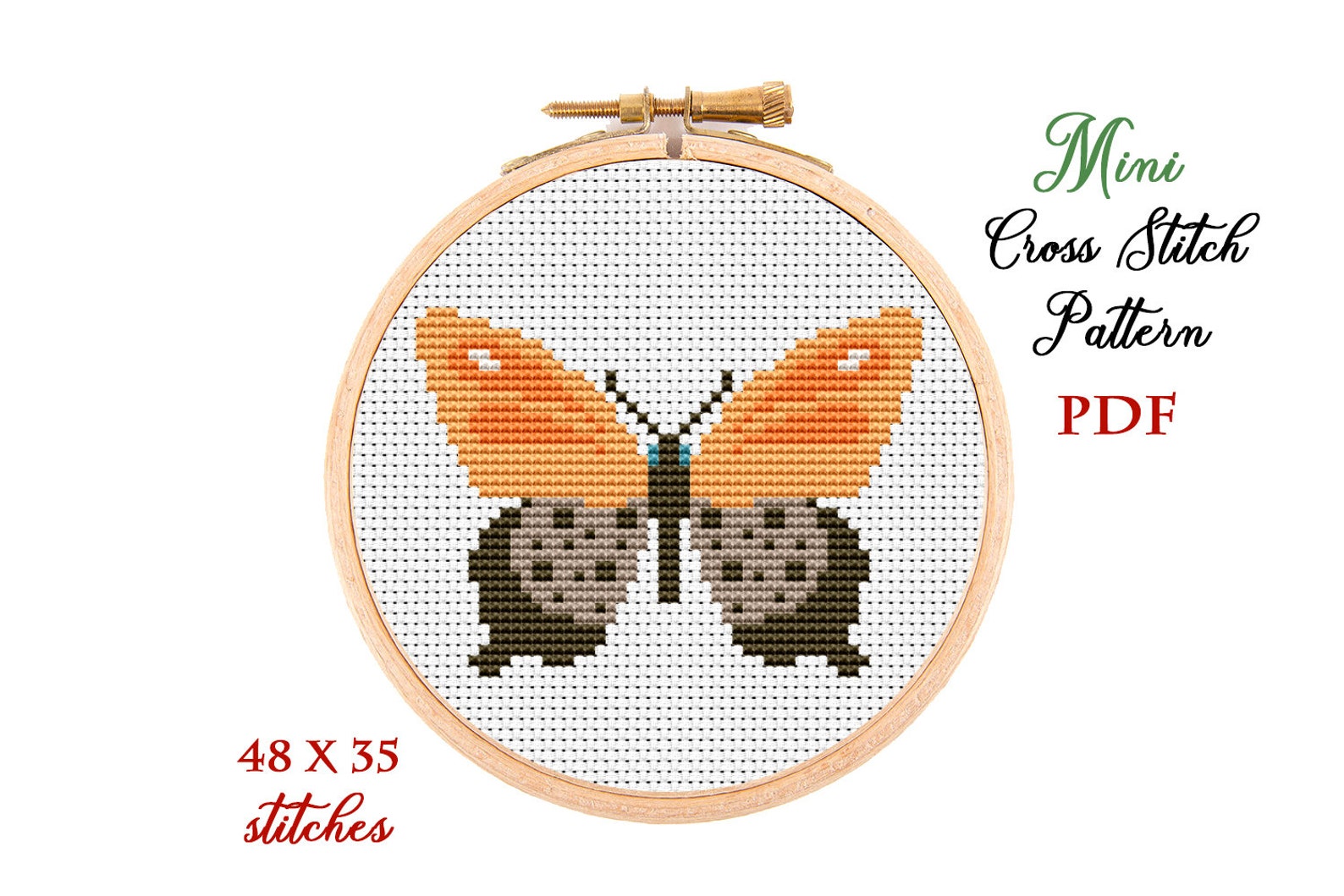 Mini Cross Stitch Pattern. Little Butterfly. Counted Cross - Etsy