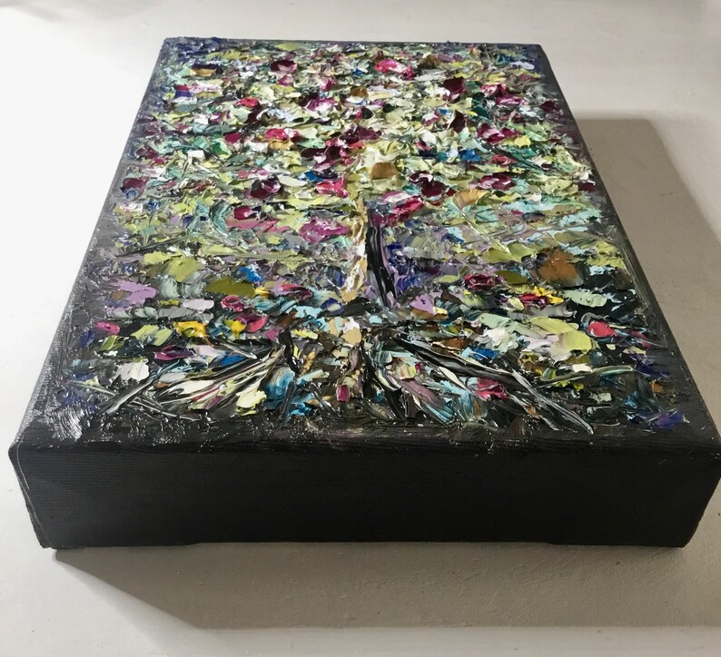 Apple Tree Original Textured Impasto Oil Painting on 3 D Canvas,home ...