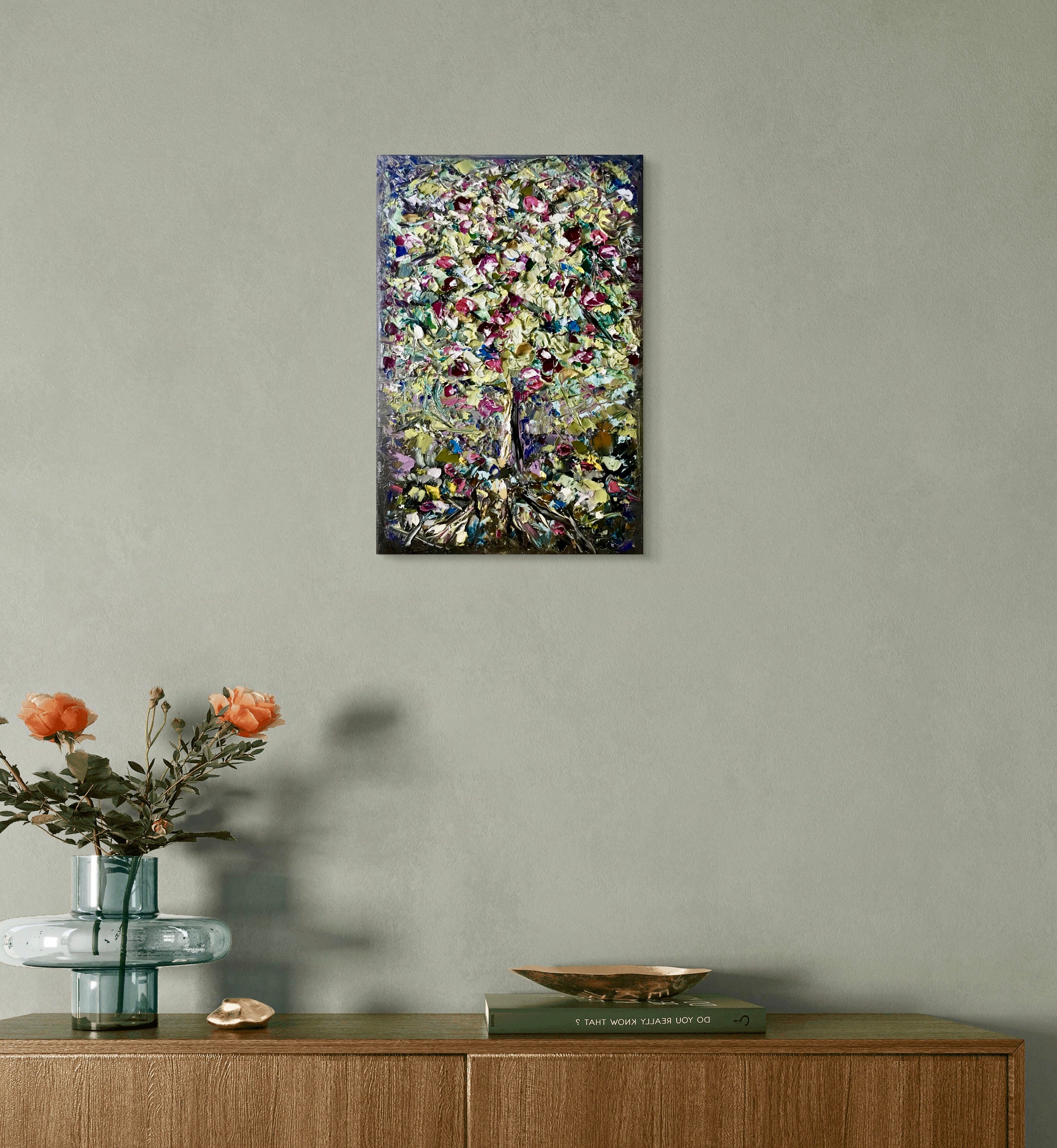 Apple Tree Original Textured Impasto Oil Painting on 3 D Canvas,home ...