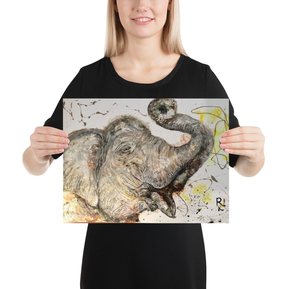 White Elephant Poster Made With My Original Watercolour Mix Media ...