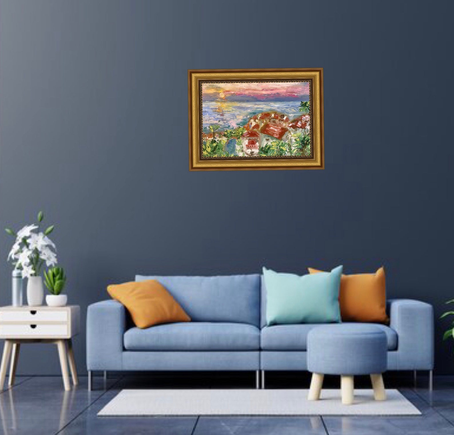 Canarian Islands Landscape Painting,original Oil Impasto Style Canvas ...