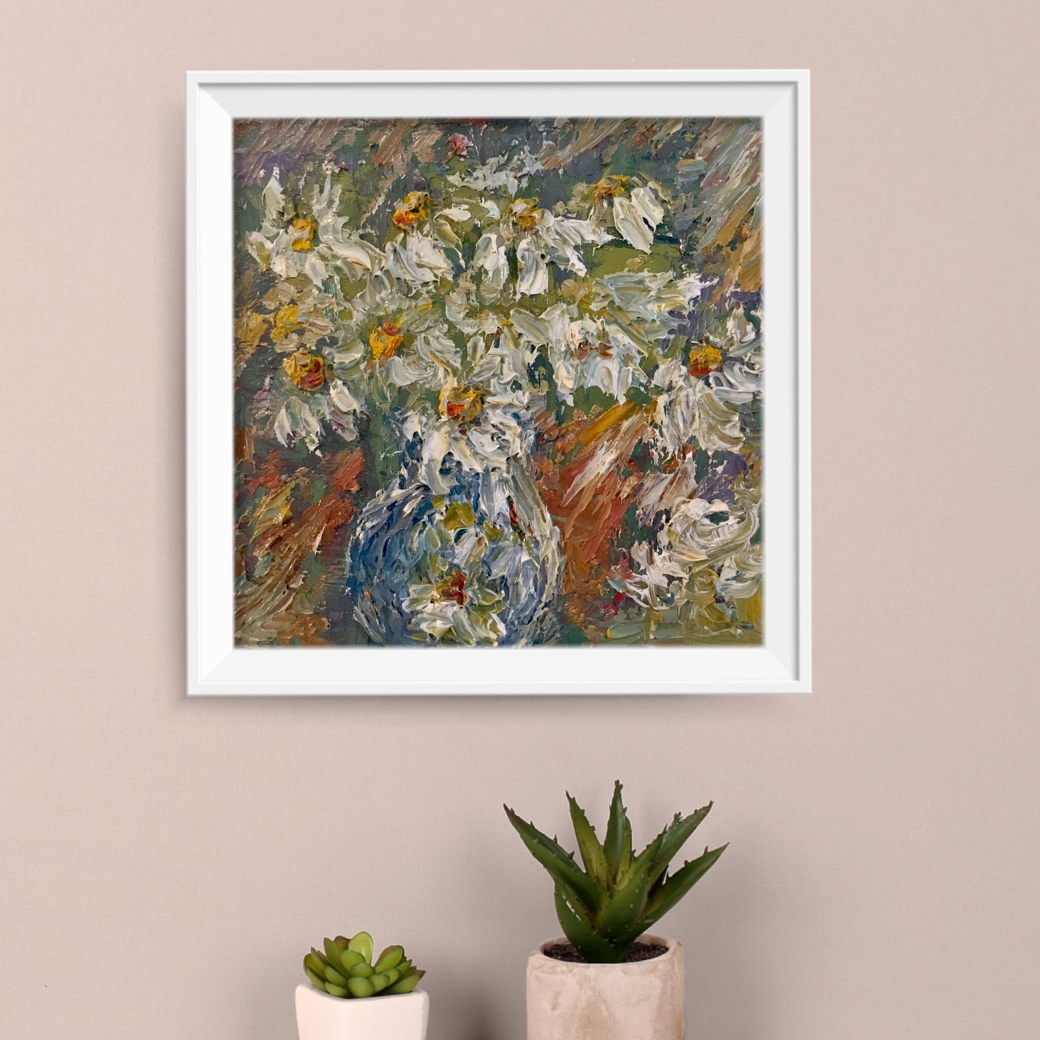 Daisies ACEO Original Oil Impasto Impressionistic Style - Etsy