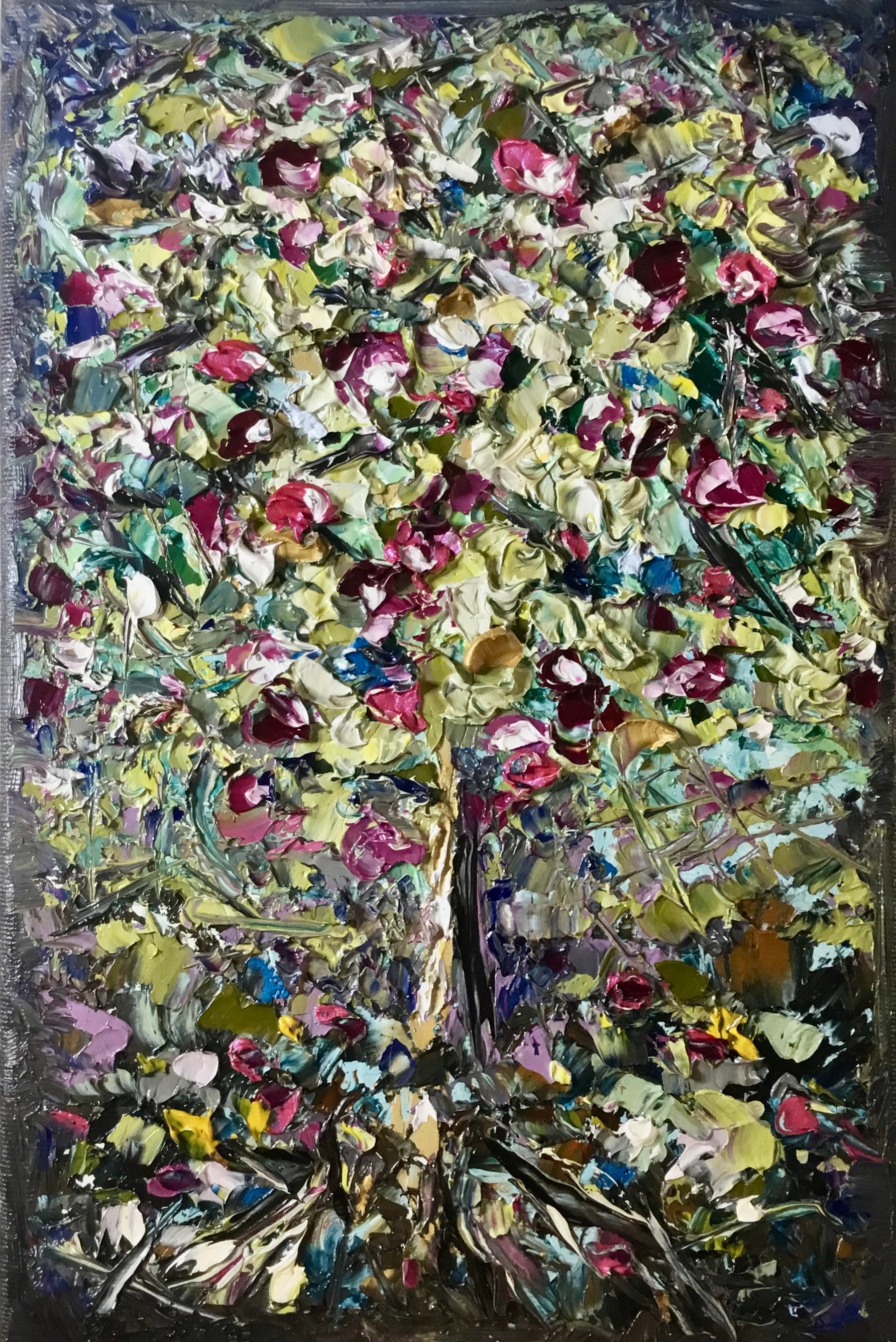 Apple Tree Original Textured Impasto Oil Painting on 3 D Canvas,home ...