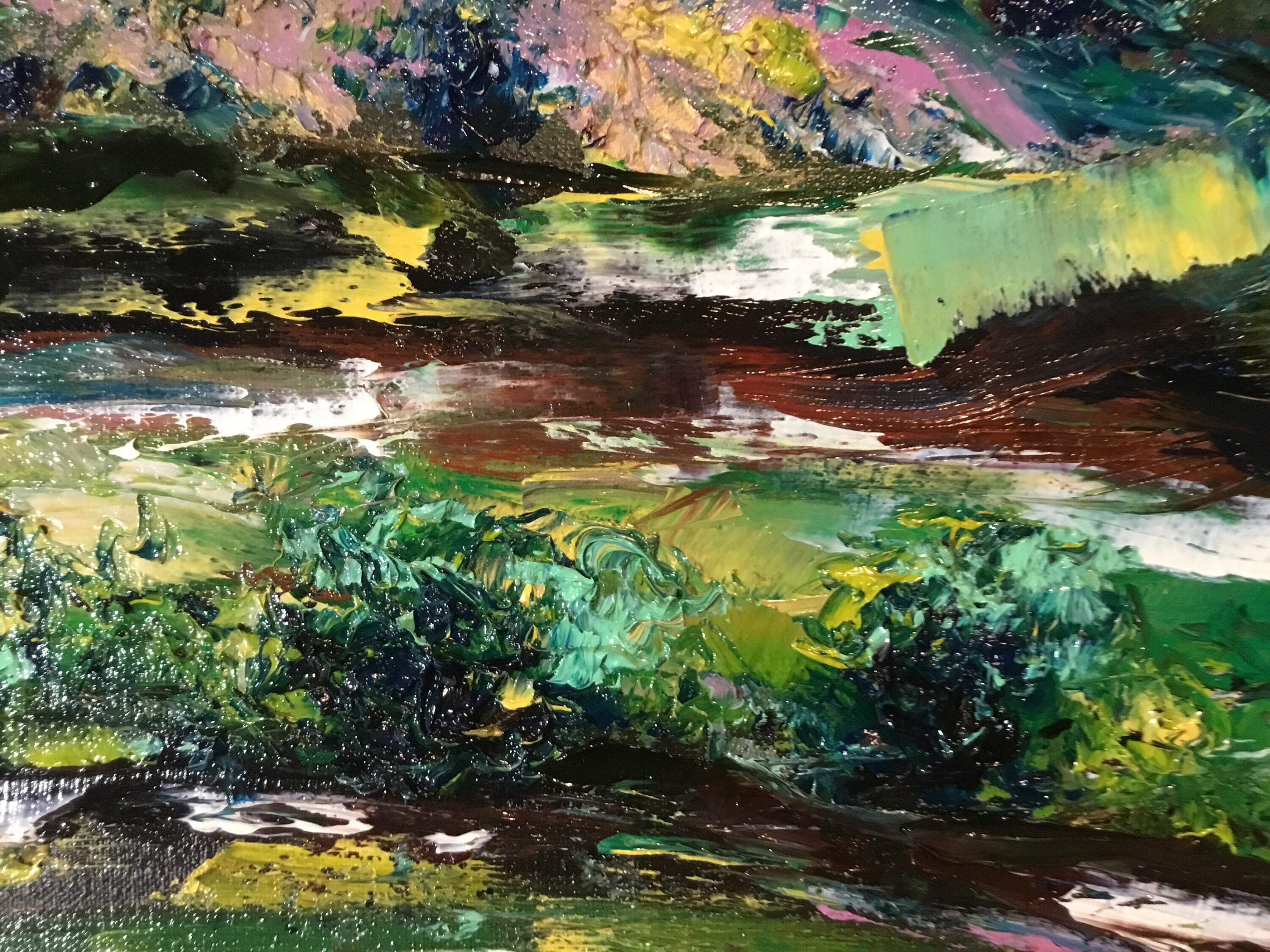 Abstract Landscape Paintingoriginal Oil Painting Stretched - Etsy UK