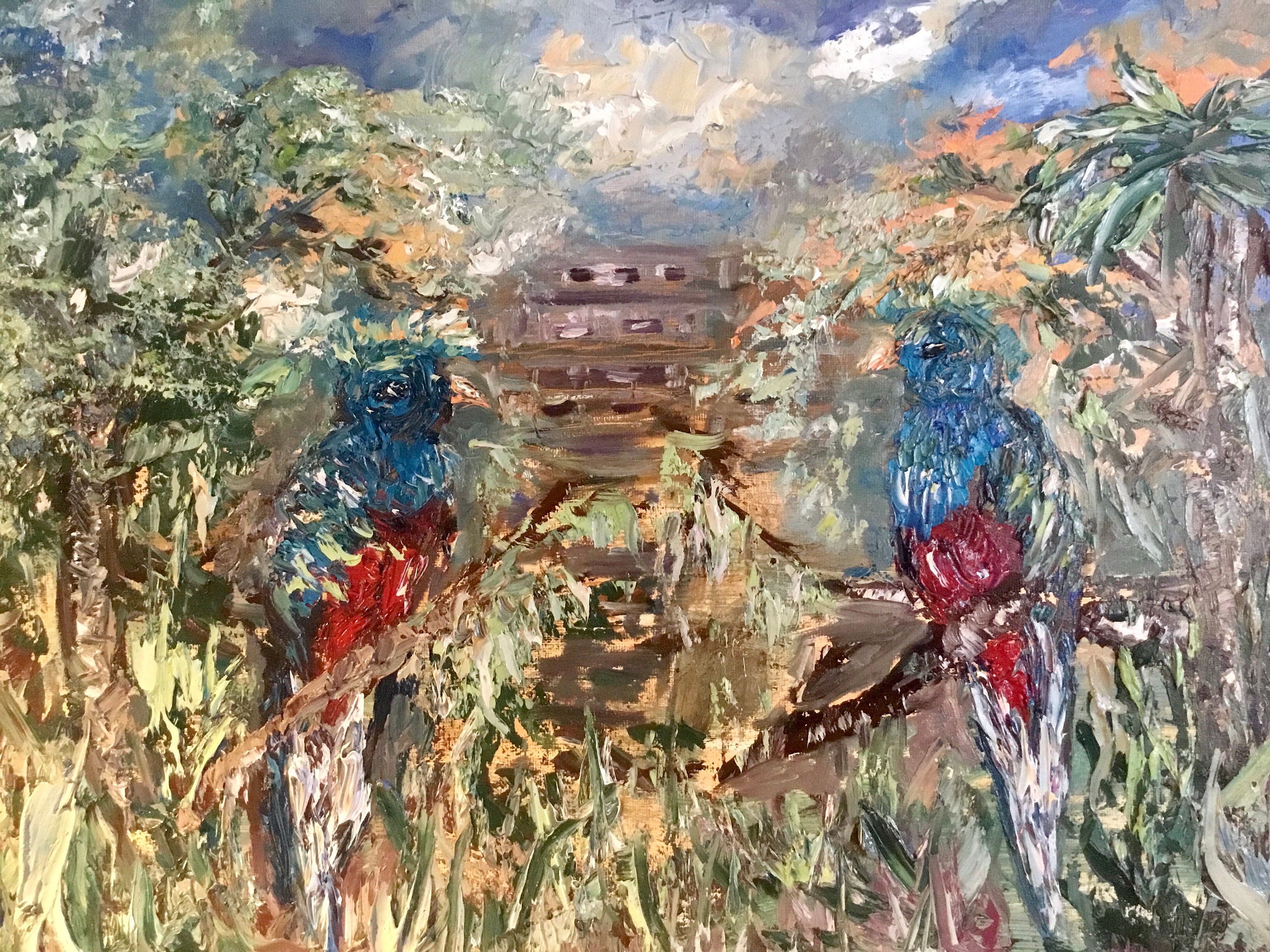 A Couple of Quetzal Birdsmayan Pyramid on the Background - Etsy