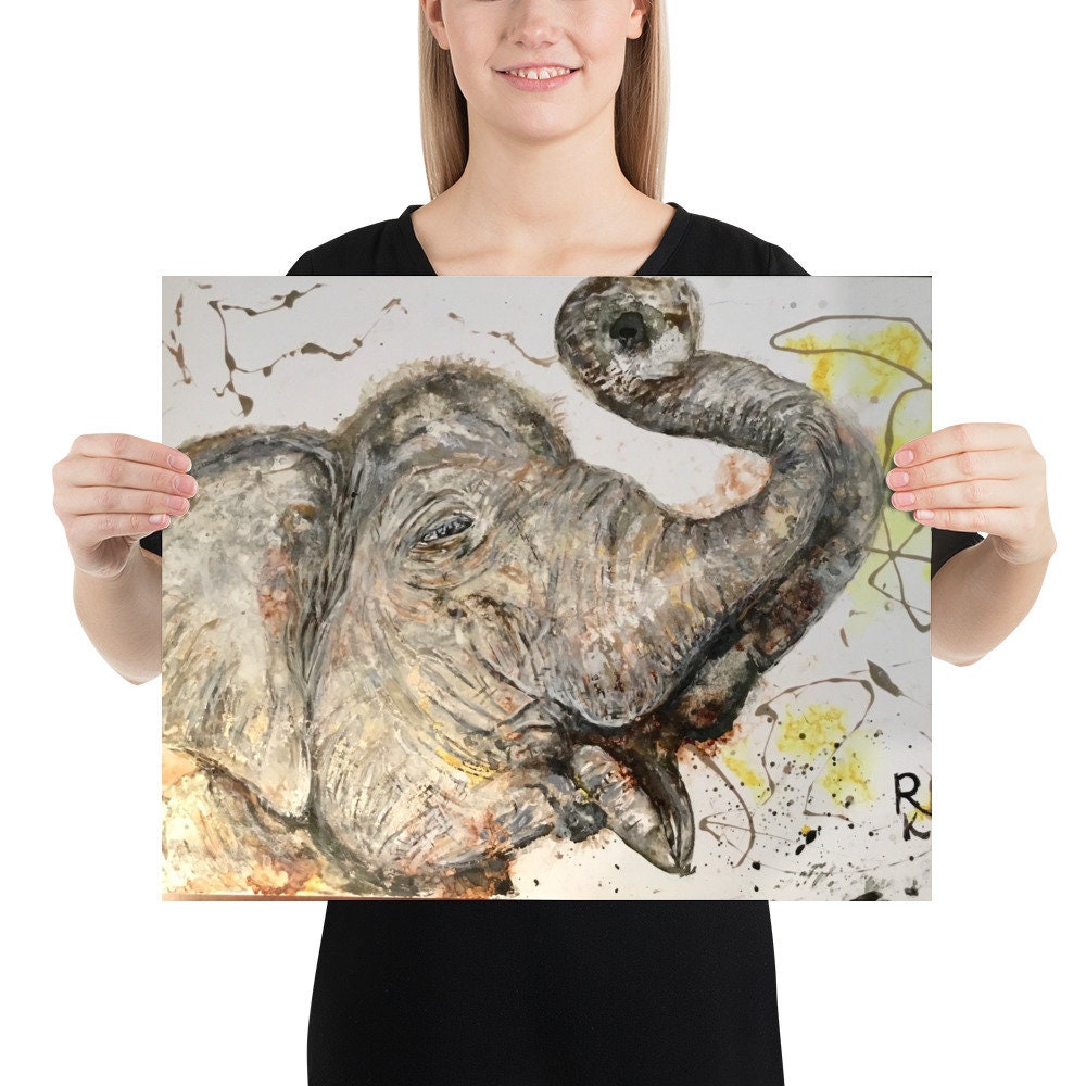 White Elephant Poster Made With My Original Watercolour Mix Media ...