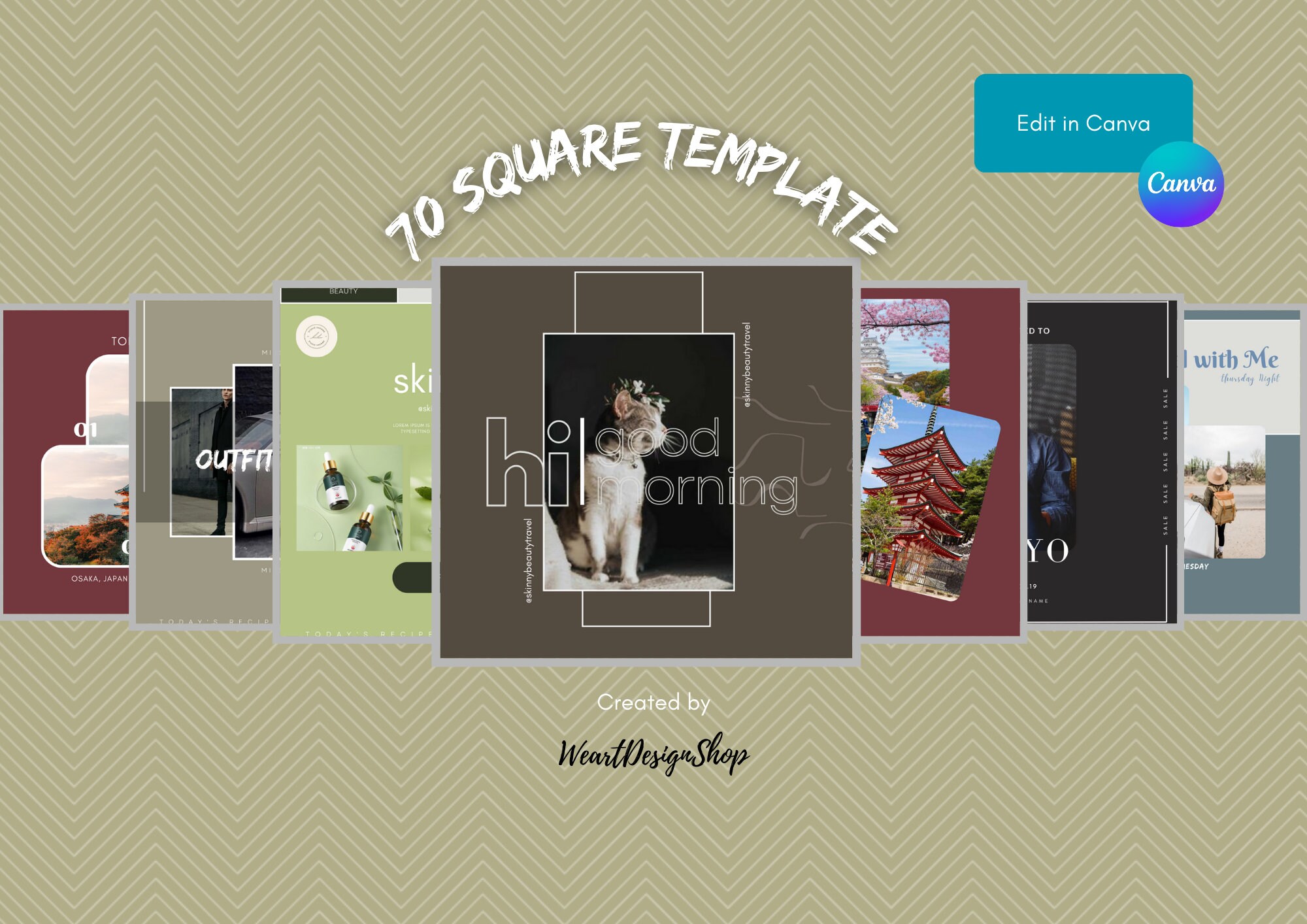 70 Instagram Templates Designed With Canva | Instagram Post Templates ...