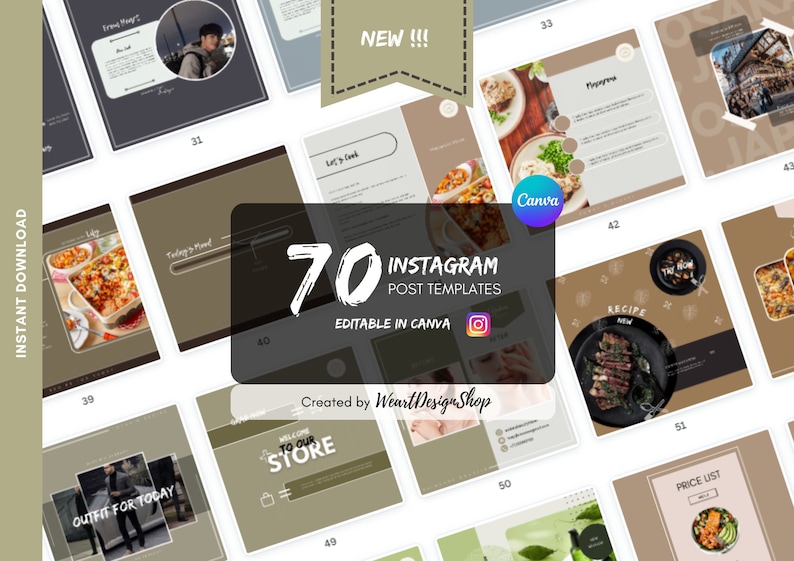 70 Instagram Templates Designed With Canva | Instagram Post Templates ...
