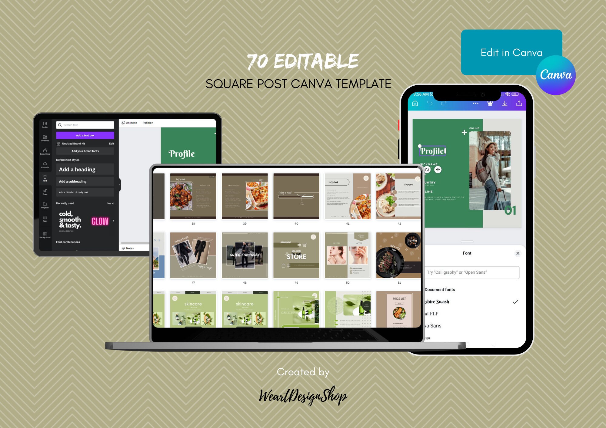 70 Instagram Templates Designed With Canva | Instagram Post Templates ...