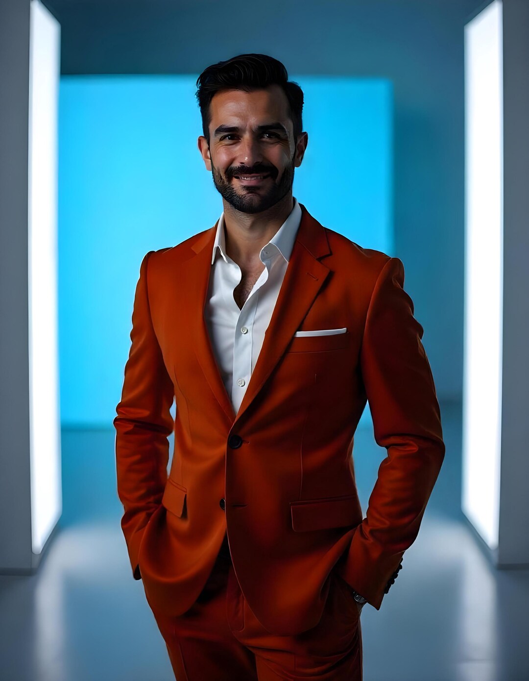 LATEST 2 PIECE SUITS Wedding Rust Color 2 Piece Slim Fit Premium Cotton ...