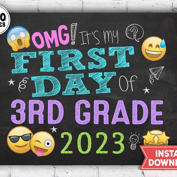 3rd Grade Sign - Etsy