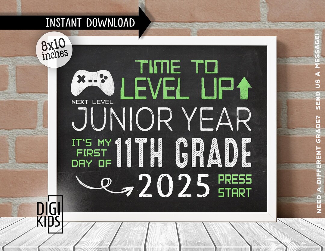 1st Day of 11th Grade Sign 2025 - 1st Day of Junior Year Sign - Back to ...