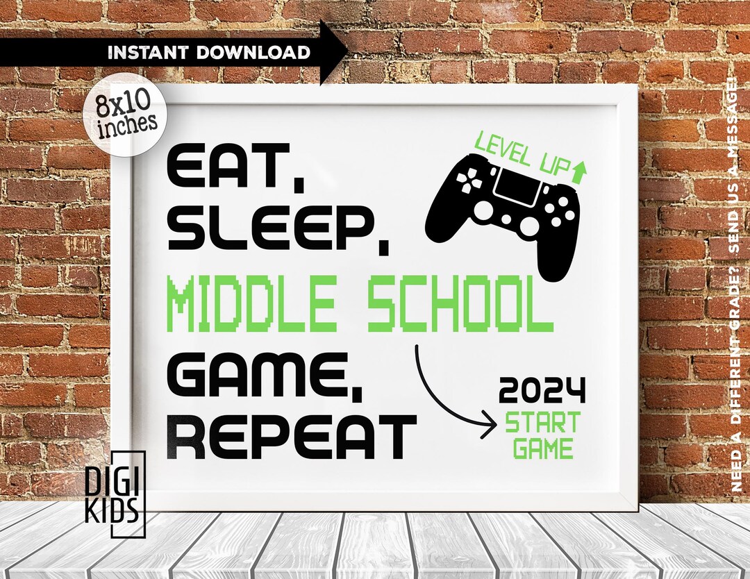 6th Grade First Day of Sign 2024 - 1st Day of Middle School Sign - 1st ...