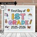 First Day of 1st Grade Sign - Girls First Day of First Grade Sign 2025 ...