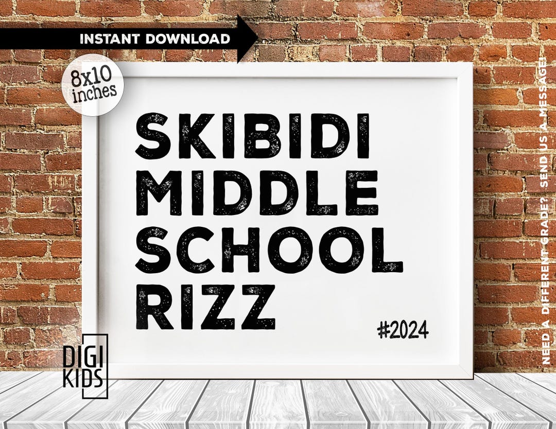 1st Day of Middle School Sign - First Day of 6th Grade 2024 - 6th Grade ...