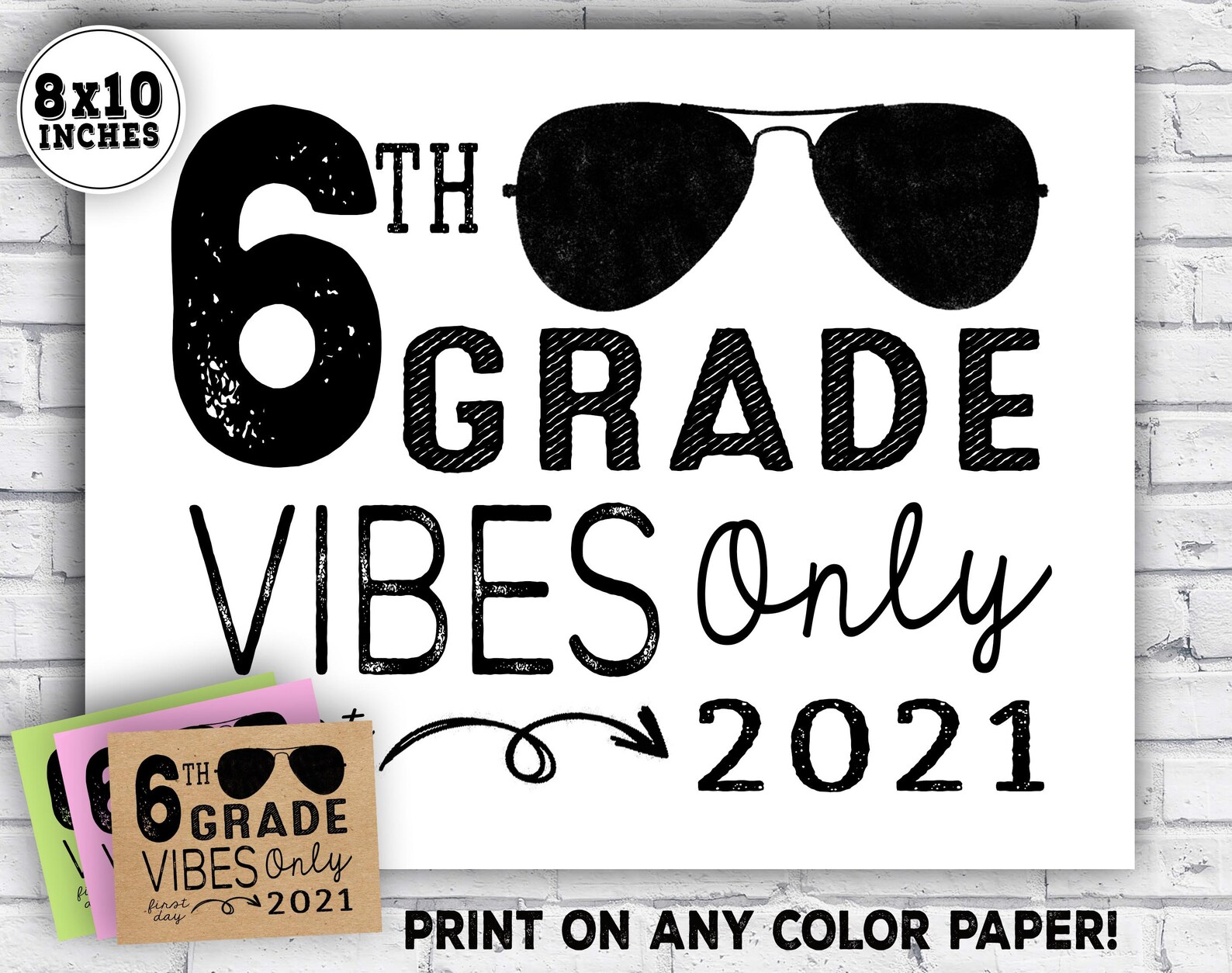 First Day of 6th Grade Sign First Day of School Sign 6th | Etsy